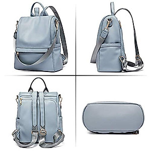 CLUCI Womens Backpack Purse Fashion Leather Ladies Travel Large Designer Convertible Shoulder Bags Blue