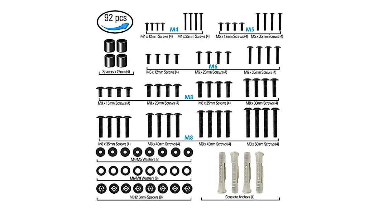 MOUNTUP Universal TV Mounting Hardware Kit for Up to 80 Inches
