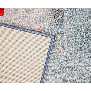 JAWS Movie Poster Printed Area Rug | Indoor Floor Mat, Accent Rugs For Living Room and Bedroom, Home Decor For Kids Playroom | Steven Spielberg Classic Movie Gifts And Collectibles | 52 x 78 Inches