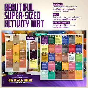 Rock Collection for Kids. Includes 250+ Bulk Rocks, Gemstones & Crystals + Genuine Fossils and Minerals - 2 Lbs. - Geology Science STEM Toys, Gifts for Boys & Girls Ages 6+. Earth Science Activity