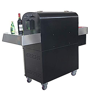 RJMOLU Wood Pellet Grill & Smoker Gas Grill Stainless Steel 40,000 BTU Patio Garden Barbecue Grill with Built in Thermometer, Removable Wheels