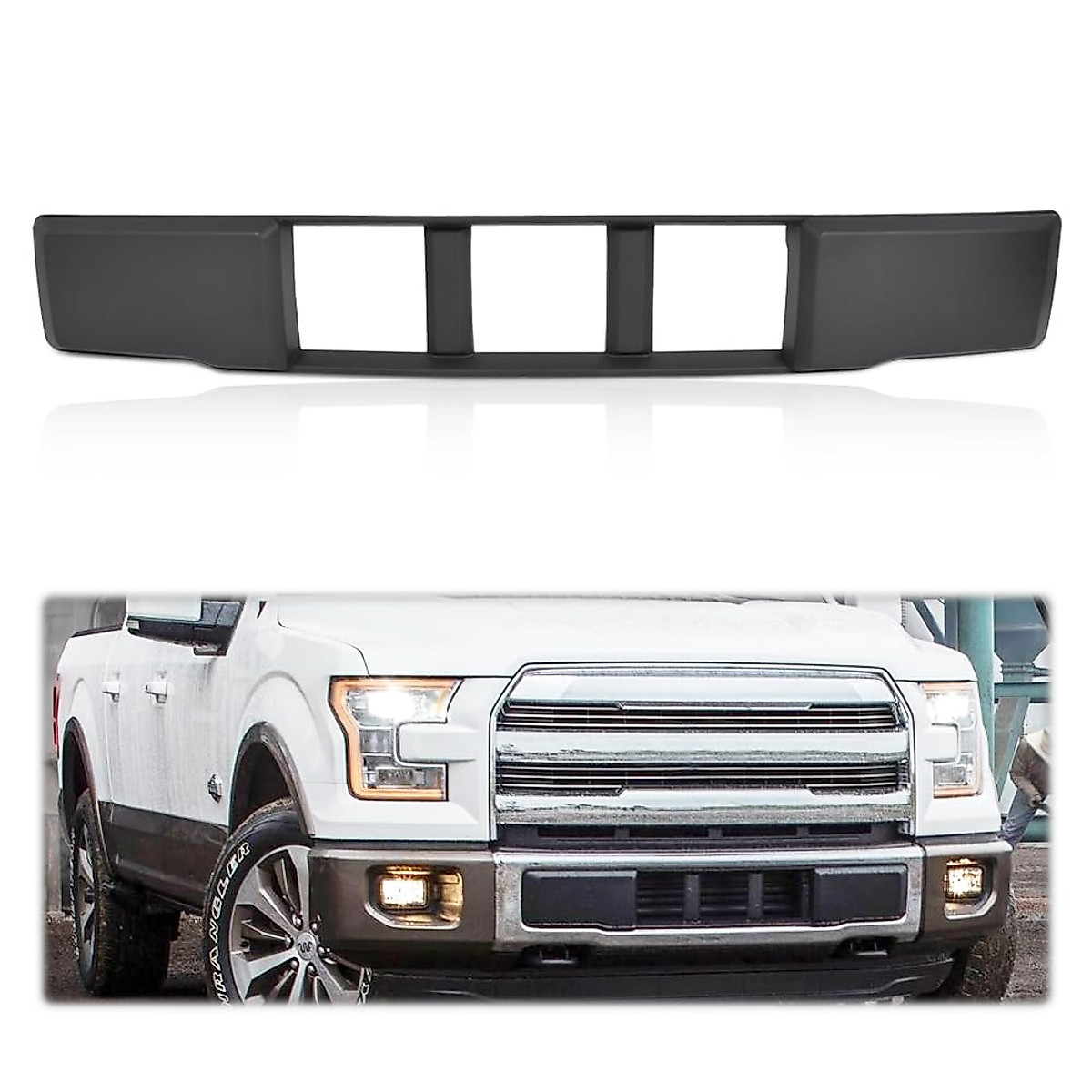 G-PLUS Front Bumper Lower Grill Grille Trim Panel Compatible With Ford F150 2015-2017 FL3Z-17E810-CA