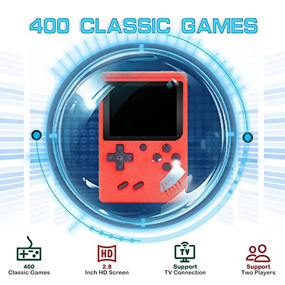 Handheld Game Console for Kids Boys Girls, Toys for 6 7 8 9 10 11 12 13 14 Year Old Boy, Retro Game Console Gifts for Adults Boys, Game Gifts for Boys Ages 5-11, Birthday Gifts for Kids Adults