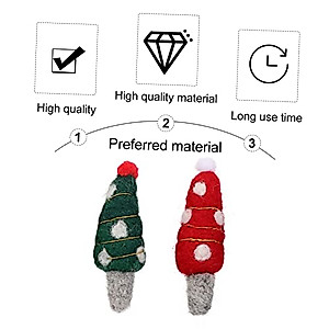 jojofuny 6pcs Felt Christmas Tree Garland Decor Christmas Decor Christmas Felt Ornament Kit Christmas Needle Felting Kit Reindeer Felt Craft Ornament Christmas Tree Pendants Xmas Pendants