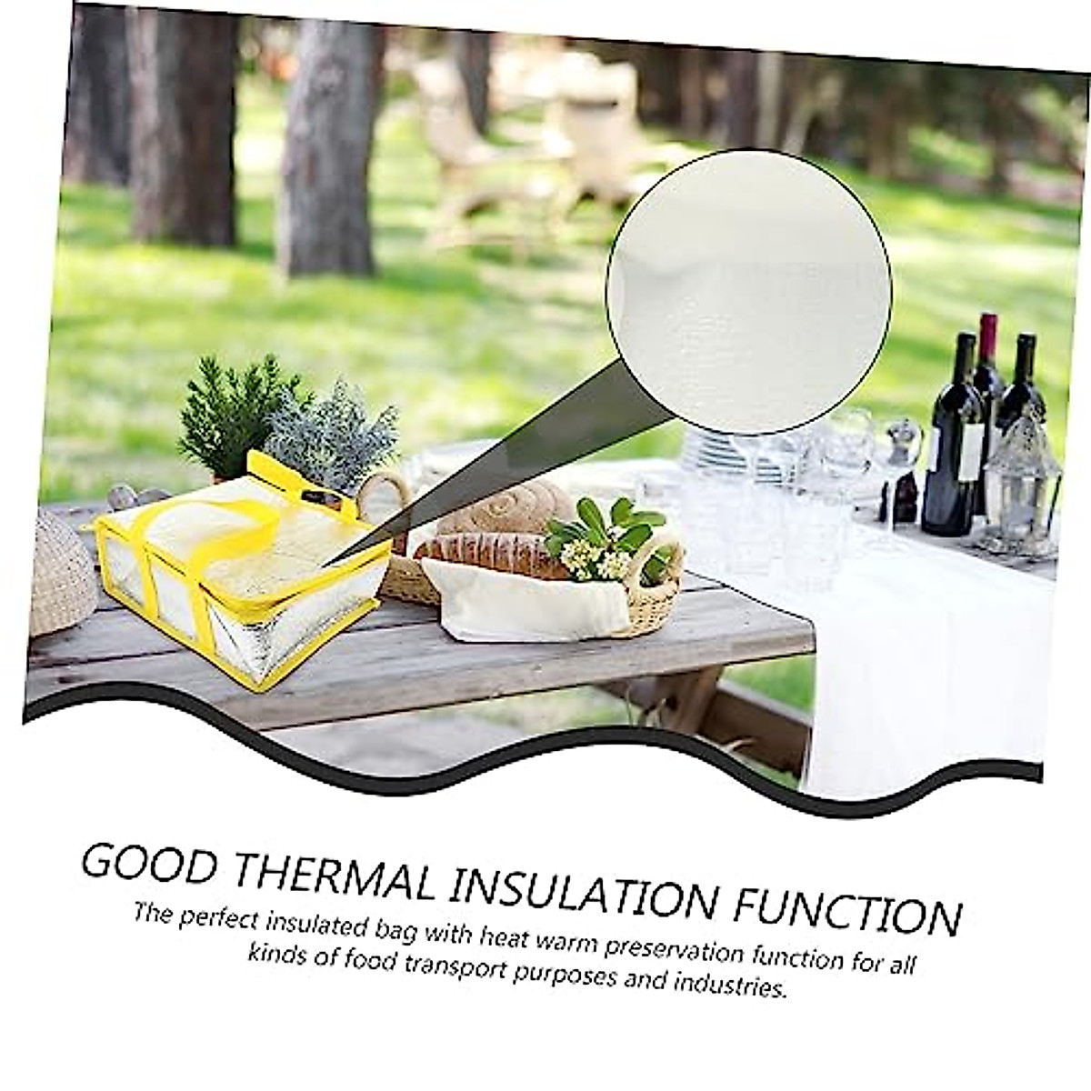 SOLUSTRE 10pcs Pizza Cooler Bag Car Decor Portable Ice Pack Cooler for Car Insulated Grocery Bags Car Insulated Bag Cake Decorating Non-woven Fabric Handle Food Bag Food Warmer Grocery Bag