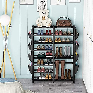 Tribesigns Shoe Rack 24-30 Pairs Shoe Storage Organizer Non-woven Shoe Shelf Boots Organizer