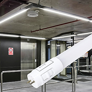 LED ATOMANT 4 Pack 3CCT 2FT LED T8 Type B Light Tube 9W 1100 Lumens, 2700K/4000K/5000K Selectable, Ballast Bypass, Double Ended Connection, Frosted Cover