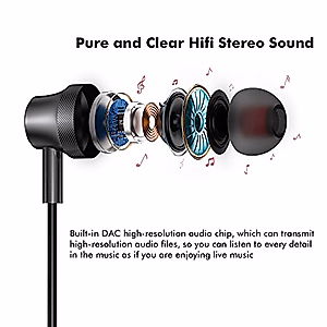 ACAGET USB C Headphones, USB Type C Earphones for Galaxy S23 Plus S22 Ultra Headset with Mic Wired Earbuds Noise Cancelling Headphone for Samsung S21 S20 FE A53 5G Pixel 6 7 Pro OnePlus 11 10 Pro 9 8T