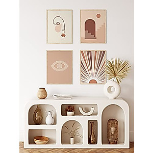 HAUS AND HUES Female Figure Wall Art Line Drawing - Single Line Drawing Wall Art | Woman Art Print Line Art Wall Decor Minimalist Wall Decor | 12" x 16" UNFRAMED (Silhouette Lipstick)