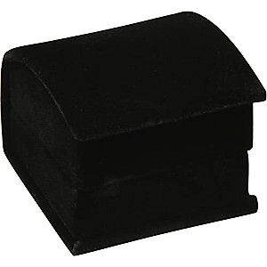 Black Color Luxury Velvet Multiple Use Earring Necklace Pendant Jewelry Gift Box for Wedding, Birthday, Valentine' Day, Mother's Day, Christmas...Comes with an Extra Individual White Packer Box Size 2.15〞(W)*2.15〞(D)*1.65〞(H)( Jewelry not included)