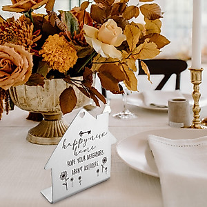 Funny Housewarming Gifts for Women, Men, Couple, Cute House Warming Gifts New Home, Humorous long distance friends New Apartment Home Office Desk Table Shelf Laugh Sign Decor hds4