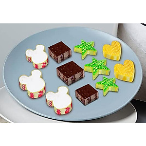 Metal Cookie Cutters Set - Mickey Mouse, Square, Heart, Star - 12Pieces Cookie Cutters - Fruit Cutter, Polymer Clay Cutters and Cookie Cutters for Kids - Cookie Cutter Set for Kitchen Baking