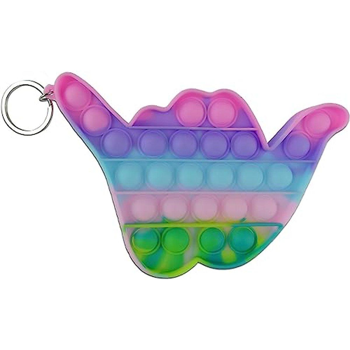 Hawaiian Island Style Fidget Popper Keychain (Hang Loose)