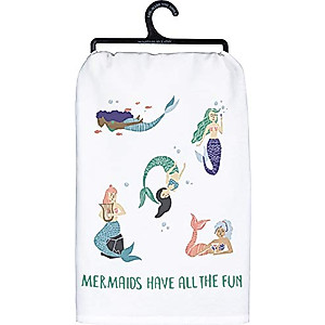 Primitives by Kathy Mermaids Have All The Fun Kitchen Dish Towel Cotton