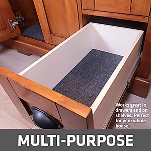 Drymate Under Sink Mat, Waterproof Cabinet Protection Mats for Kitchen & Bathroom, Absorbent Shelf Liners, Slip-Resistant, Non-Adhesive, Machine Washable, Durable (USA Made)(24”x29”)(Charcoal)