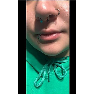 D.Bella 16G Clear Septum Rings Horseshoe Flexible Acrylic Cartilage Tragus Helix Daith Rook Conch Snug Earring Hoop Bioflex Nose Lip Eyebrow Rings Retainer for Work Surgery