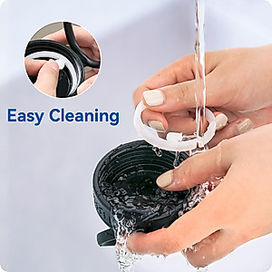 Prurex Spout Lid for Hydro Flask 12 16 18 22 32 40 64oz Wide Mouth Water Bottle,Replacement Lid for Hydroflask,Thermoflas,Iron Flask Wide Mouth Bottles (Black, 2 Pack)