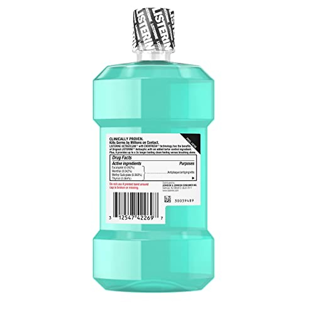 Listerine Ultraclean Oral Care Antiseptic Mouthwash with Everfresh Technology to Help Fight Bad Breath, Gingivitis, Plaque and Tartar, Cool Mint, 8.5 fl. oz (250 mL)