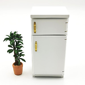 SXFSE Dollhouse Decoration Accessories,Mini Dollhouse Furniture Refrigerator Miniature Living Room Pretend Play Toy