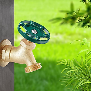 Dreyoo 2 Pack Outdoor Faucet Handles, Oval Spigot Handles Compatible with Arrowhead PK1290, 12 Point Faucet Knob for Outside Hose Bibb, Garden Valves and Frost Proof Wall Hydrants (Green)