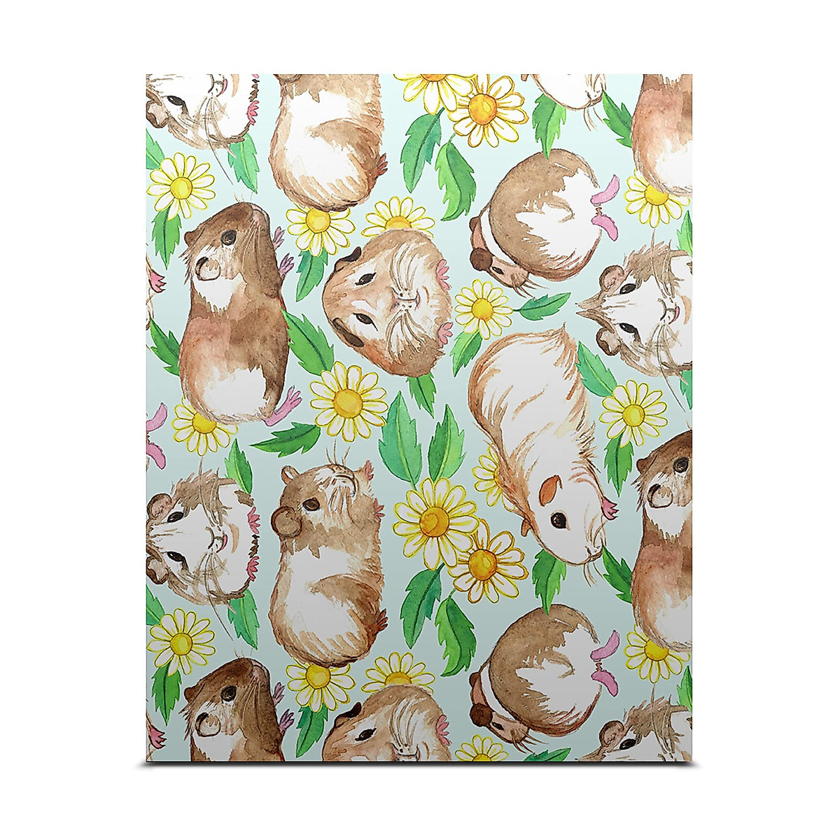 Head Case Designs Officially Licensed Micklyn Le Feuvre Guinea Pigs And Daisies In Watercolour On Mint Art Mix Vinyl Sticker Gaming Skin Decal Compatible With Xbox One X Console and Controller Bundle