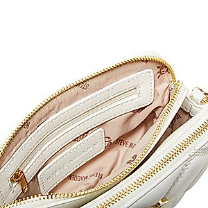 Steve Madden Daisy Quilted Crossbody, White