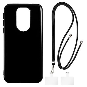 Shantime Emporia Smart 5 Case + Universal Mobile Phone Lanyards, Neck/Crossbody Soft Strap Silicone TPU Cover Bumper Shell for Emporia Smart 5 (5.5”)