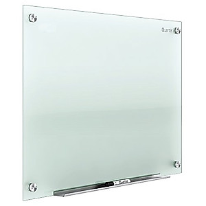 Quartet Whiteboard, Glass Dry Erase Board, Non-Magnetic, 3' x 2', Infinity Frameless Mounting, Frosted Surface, Accessory Tray, and 1 Dry Erase Marker (G3624F)