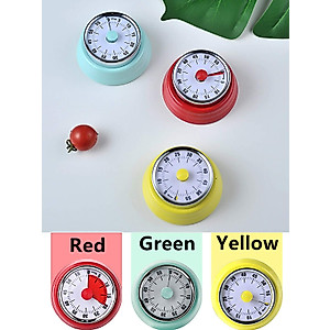 Kitchen Timer Magnetic, Kitchen Cooking Timer Reminder, 60 Minute Visual Countdown Timer No Battery Required Magnetic Baking Time Management Timer (Green)