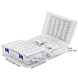 KOKISO 5W 5 Watts 100PCS 50 Value (1 ohm—1M ohm) Metal Film Resistor +/-1% Assorted Kit Assortment