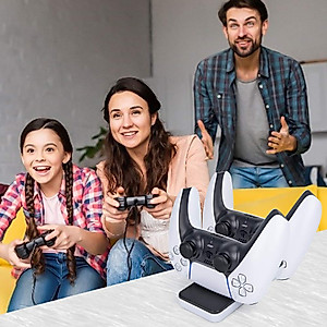 PS5 Controller Charger Charging Station for DualSense Controller PS5 Remote Charger PS5 Dualsense Charging Station 600mA Fast Charge Dock