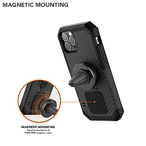Rokform - Magnetic Air Vent Mount, Super Grip Car Truck & Van Vent Clip, Aluminum Cell Phone Holder, Removable Vent Magnet Mount, Specially Designed for Rokform Cases (Black)