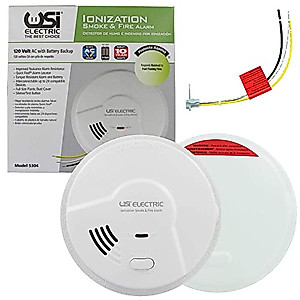 USI Electric 5304 Hardwired Ionization Smoke and Fire Alarm with Battery Backup 2-Pack
