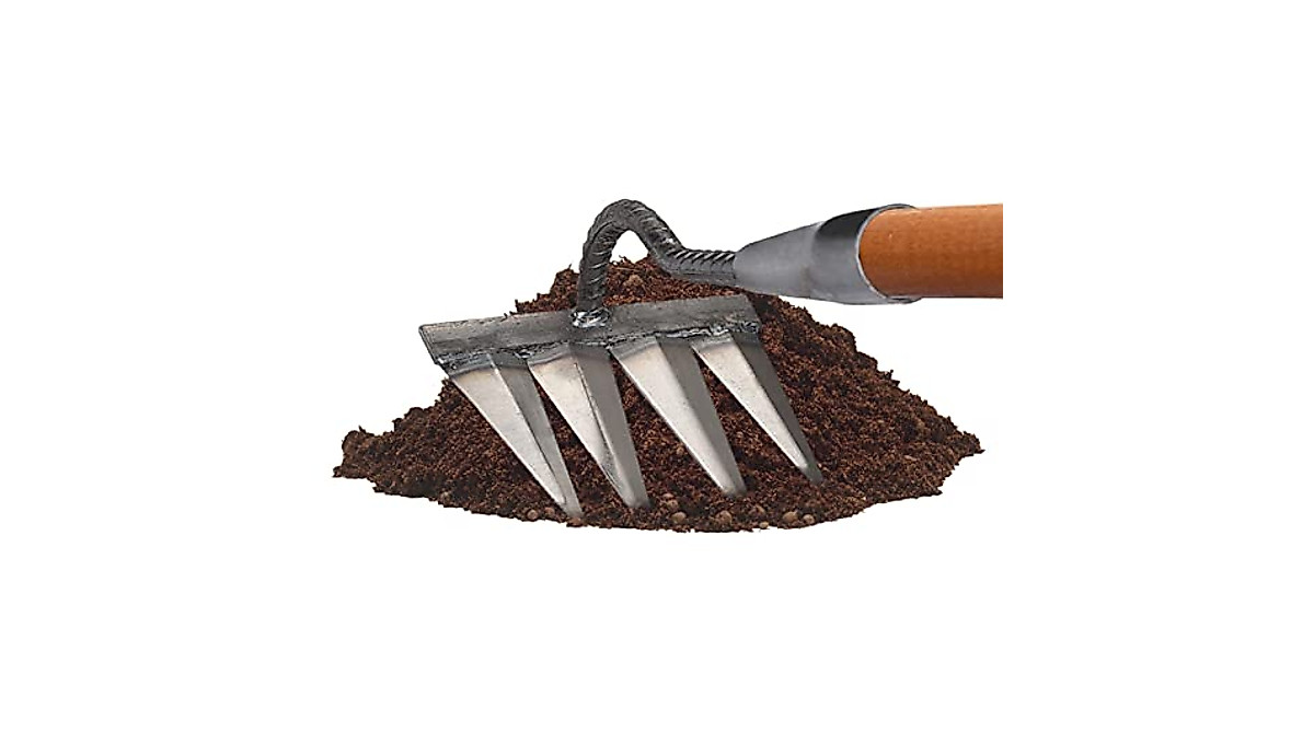 Geraffely Dethatcher Rake - Heavy Duty Garden Hand Tool for Weeding ...