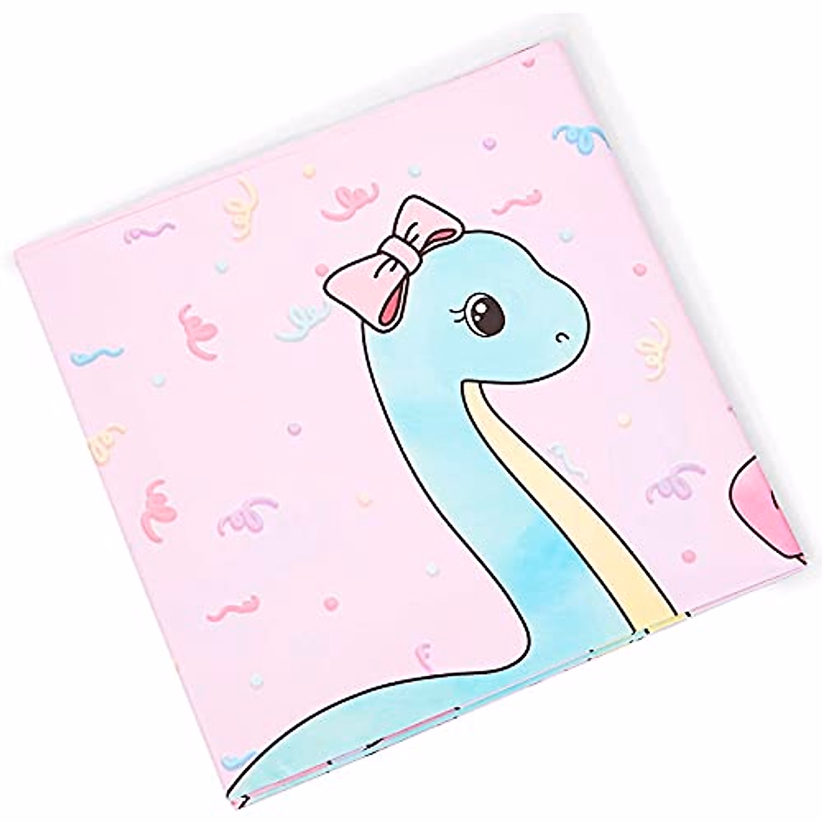 BLUE PANDA Pink Dinosaur Party Decorations for Girl's Birthdays, Plastic Tablecloth (54 x 108 in, 3 Pack)