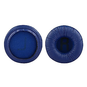 Geekria QuickFit Leatherette Replacement Ear Pads for JBL JR300, JR300BT, T450BT, T500BT, Tune 500, Tune 500BT, Tune 510BT, Tune 600BTNC Headphones Ear Cushions, Headset Earpads (Blue)