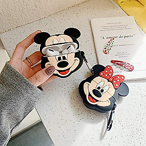 Cocomii 3D AirPods Pro Case - 3D Cartoon - Slim - Lightweight - Matte - Keychain Ring 3D Cartoon Characters Cartoon - Luxury Headphone Case Cover Compatible with Apple AirPods Pro (Mickey Face)