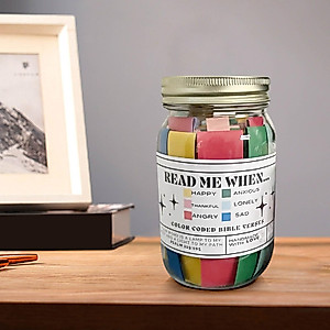 Bible Verses in a Jar,Bible Verses Jar for Emotions and Feelings,Bible Verse Cards,Christian Bible Gifts,Prayer Request Cards,Church Gift Scripture Cards with Bible Verses Jar