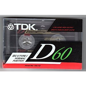 TDK D60 Blank Cassette Tape IEC I/Type I.