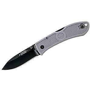 Ka-Bar 4062GY, Dozier Folding Hunter, Gray, Black Clip, Straight Edge