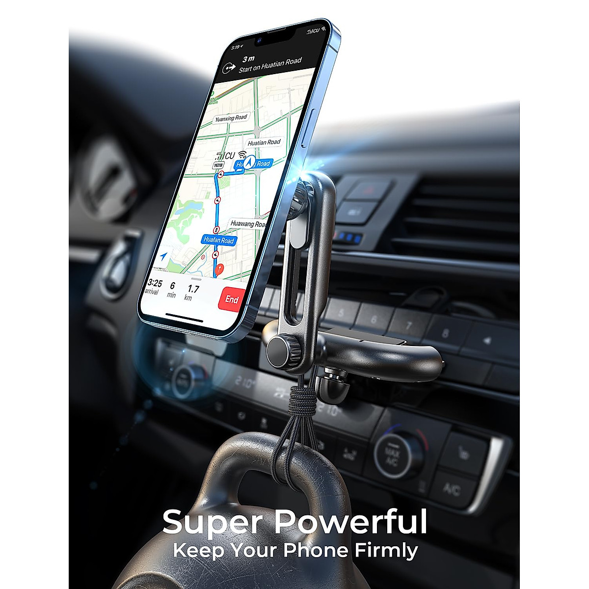 LISEN for MagSafe CD Phone Holder for Car Mount [Angle Adjustable] Magnetic Phone Holder for iPhone Magsafe Car Mount CD Slot Hands Free CD Player Phone Mount for iPhone 15 Pro Max Plus Galaxy