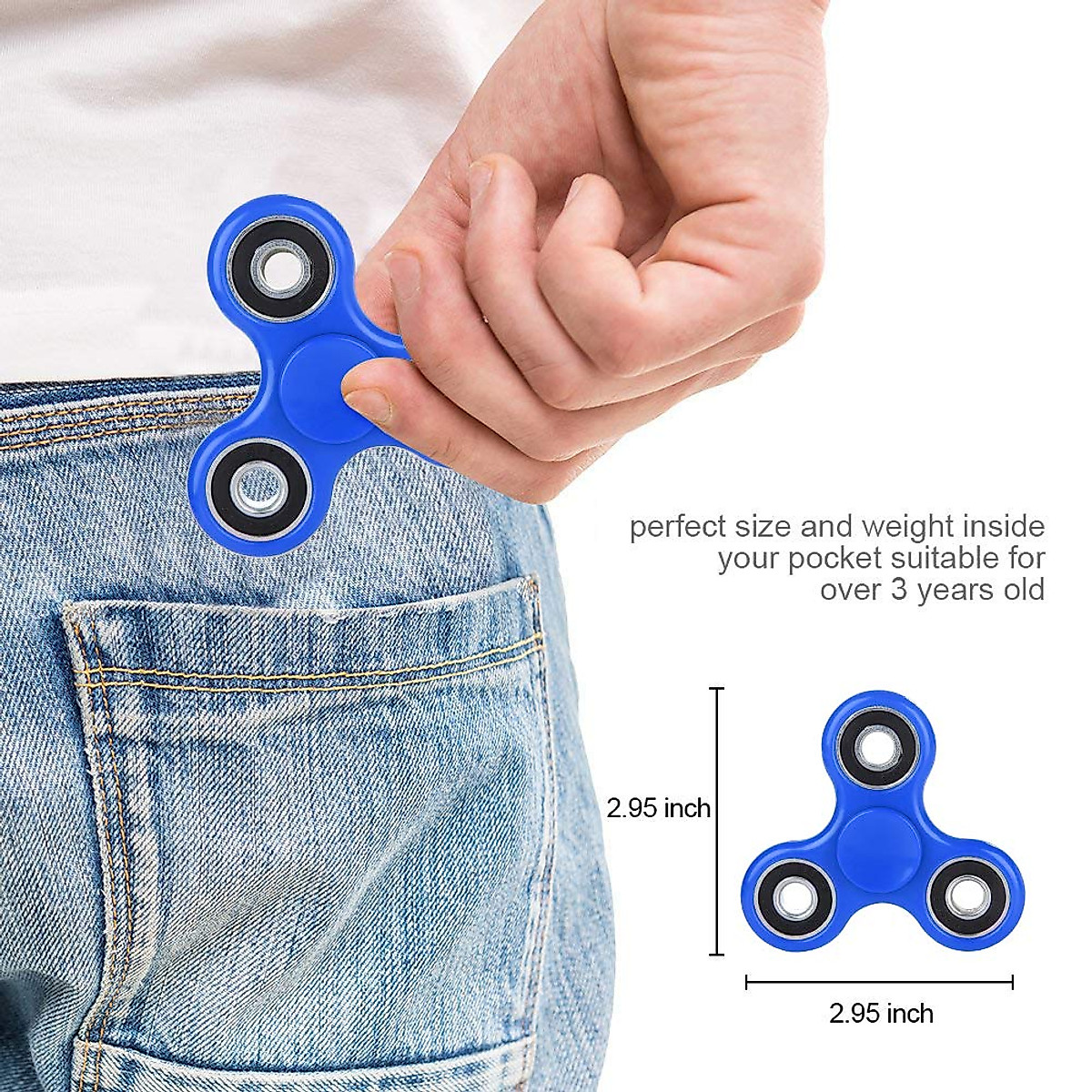 SCIONE Fidget Spinners, 25 Pack Birthday Party Gifts for Adults and Kids, Prize for Classroom, Valentine Party Favors for Kids, Stress Anxiety ADHD Relief Fidgets Toy, Finger Hand Spinner Toys