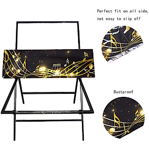 Piano Keyboard Dust Cover For 61/88 Keys,Piano Cover,Keyboard Dust Cover,Adjustable Electric/Digital Piano Stretchable Protective Keyboard Cover with Elastic band Design,Piano Accessories