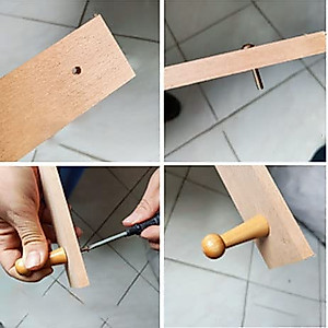 ZCZQC 8pcs Wooden Coat Hooks Shaker Pegs Coat Peg Natural Wood Hook Wall Mounted Screw-on Shaker Pegs Knob