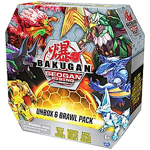 Bakugan Unbox and Brawl 6-Pack, Exclusive 4 Bakugan and 2 Geogan, Collectible Action Figures, Toys for Kids Boys Ages 6 and Up (Amazon Exclusive)