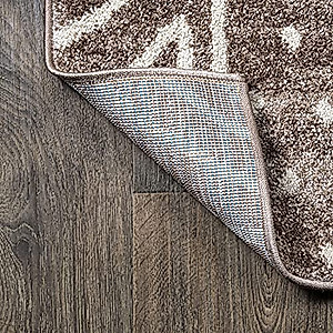 JONATHAN Y MOH503A-28 Amanar Tribal Geometric Area Rug for Bedroom Kitchen Living Room Indoor Decor Non Shedding, 2 X 8, Brown/Ivory, (JMOH503A28)