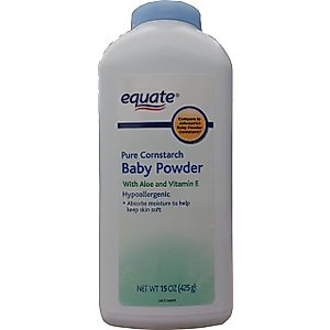 Equate Pure Cornstarch Baby Powder With Aloe and Vitamin E, 15oz by Judastice