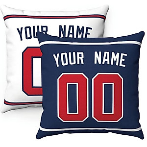 INAOO Throw Pillow Custom Any Name Number Personalized Gifts for Atlanta
