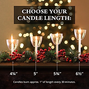 Concordia Supply Candles w/Candle Drip Protectors - 5.75" x 1/2" Candles w/Clear Plastic Shield for Wind & Drip Protection, Ideal for Candle Light, Memorial, & Congregational Services (Set of 100)