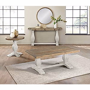 Martin Svensson Home Napa, End Table, White Stain and Reclaimed Natural